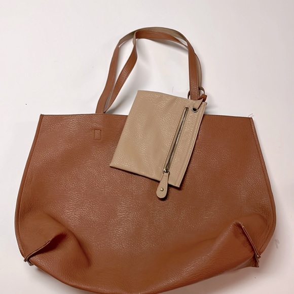 Bags | Caramel Color Tote Purse | Poshmark